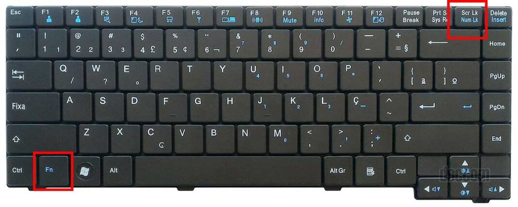 Teclado com teclas trocadas, Letras por Números - ativando Num Lock no ...